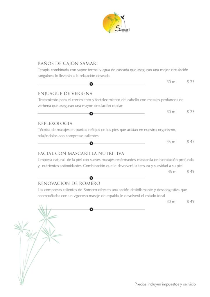 Charts - Samari Spa Resort